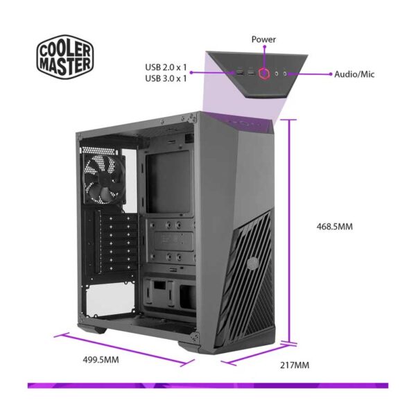 Cabinet Cooler Master MasterBox K501L RGB (Black) - The Compustar