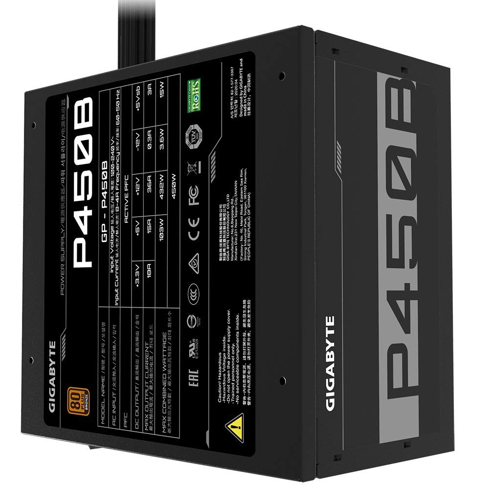 Gigabyte P450B SMPS 450 Watt 80 Plus Bronze Certification PSU - The ...